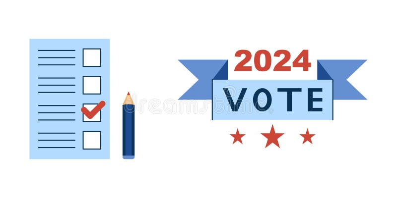 Vote 2024 Illustrations Set . Element for Election Design Stock Vector ...