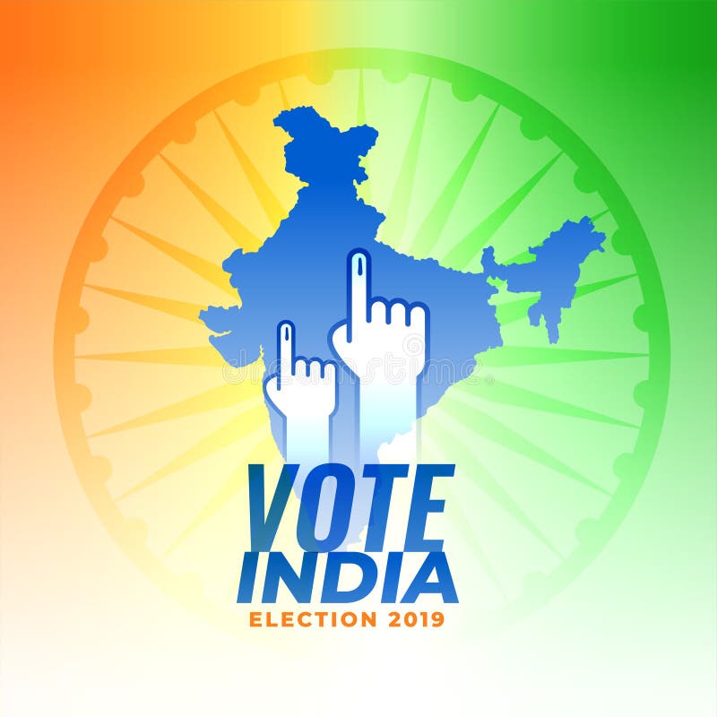 Vote for India Election Background Stock Vector - Illustration of ...