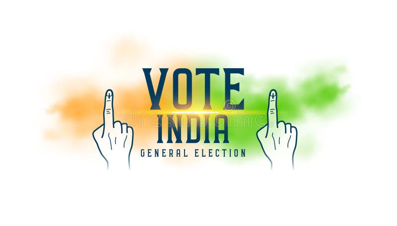 Vote India General Election Banner with Light Effect Stock Vector ...