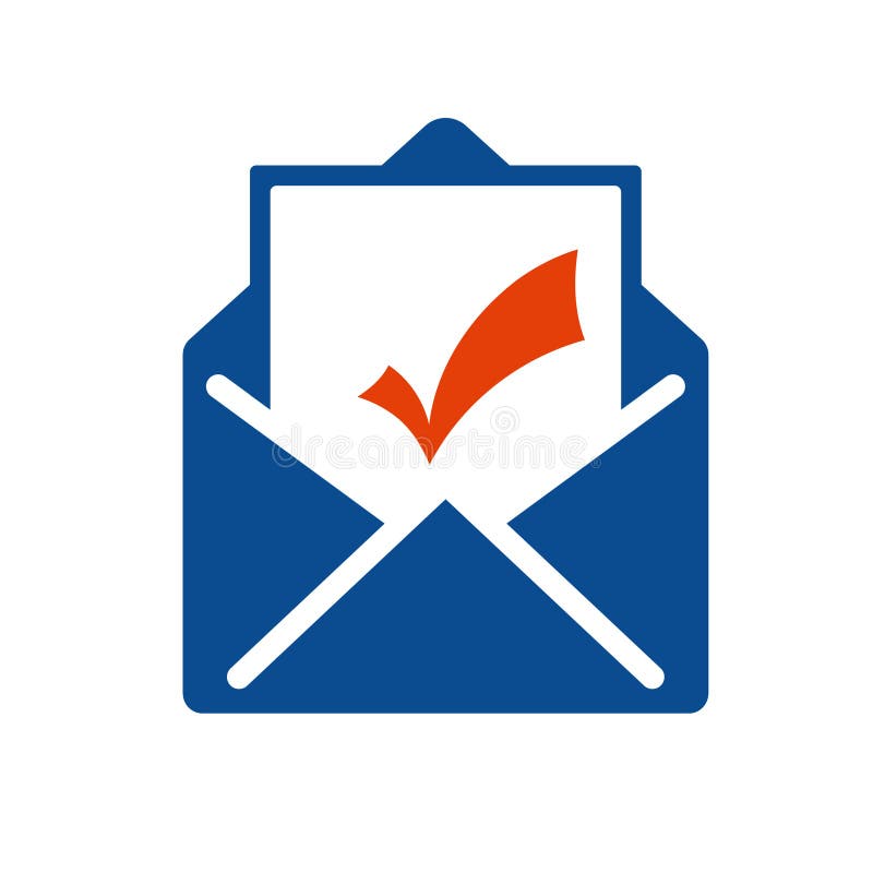 Vote by mail glyph icon stock vector. Illustration of ballot - 321260491