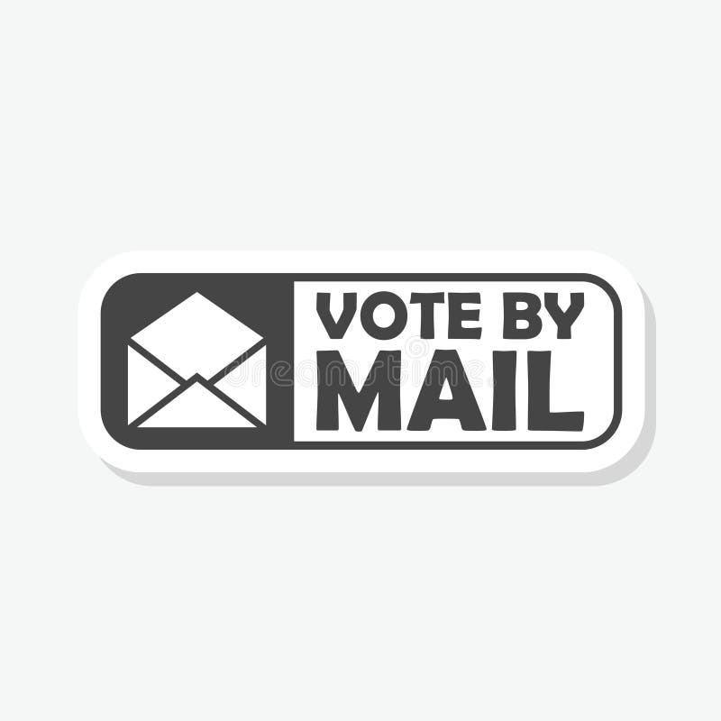 Vote by Mail Icon Sticker Isolated on White Background Stock Vector ...