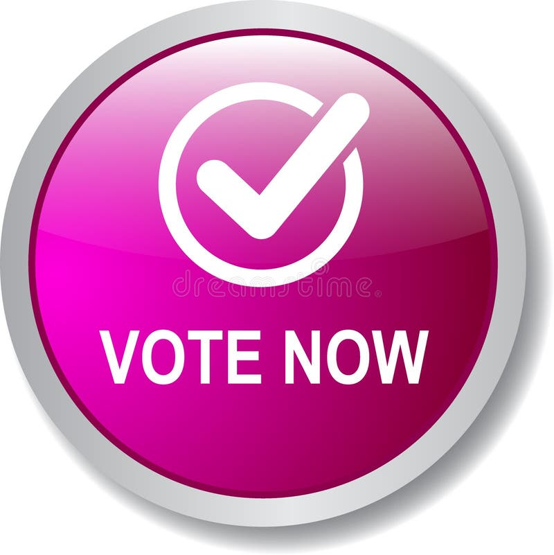 Vote now button icon stock illustration. Illustration of label - 120089289