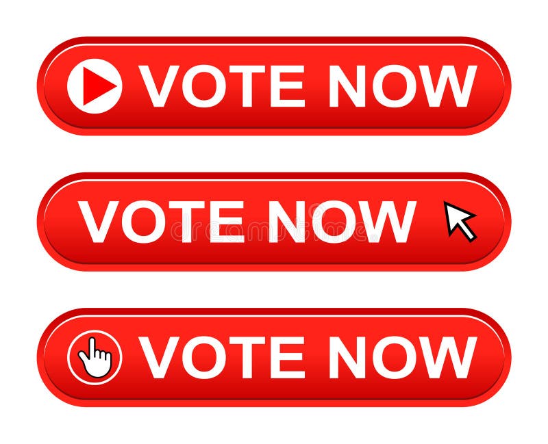 Vote now button stock vector. Illustration of click - 119131870