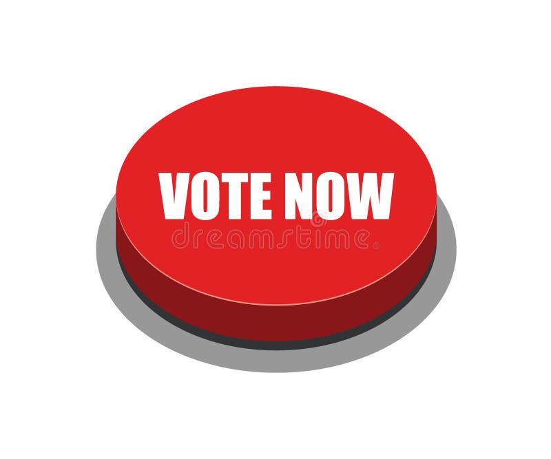 Vote now button red stock illustration. Illustration of choice - 121195259