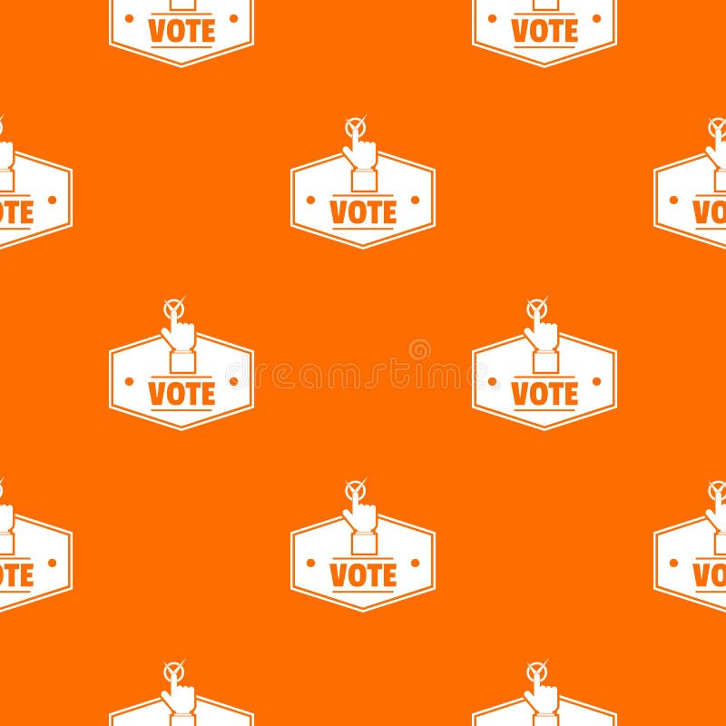 Vote pattern vector orange stock vector. Illustration of candidate ...