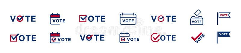 Vote Politic Icon. Elect Vote Signs Collection. Politic Election Vote ...