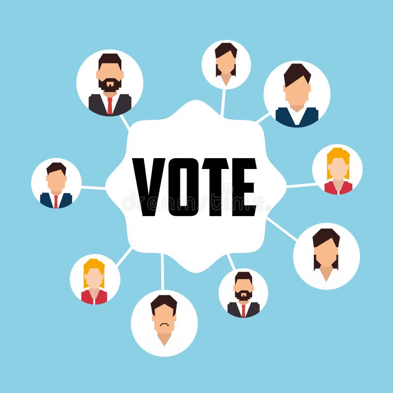 Vote and Politician Campaign Stock Vector - Illustration of insert ...