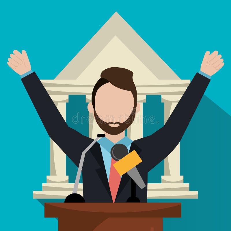 Vote and Politician Campaign Stock Vector - Illustration of balloting ...