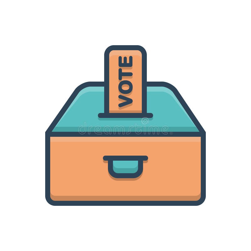 Color Illustration Icon for Vote Polling, Casting and Vote Stock Vector ...