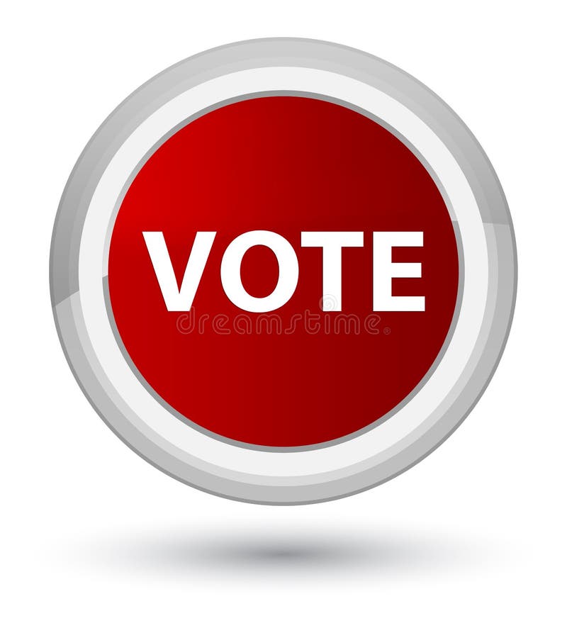 Vote Prime Red Round Button Stock Illustration - Illustration of vote ...