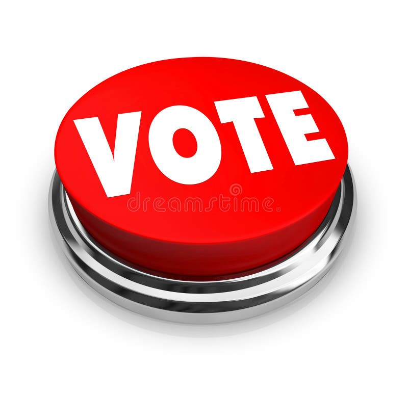 Vote - Red Button stock illustration. Illustration of choose - 9067919