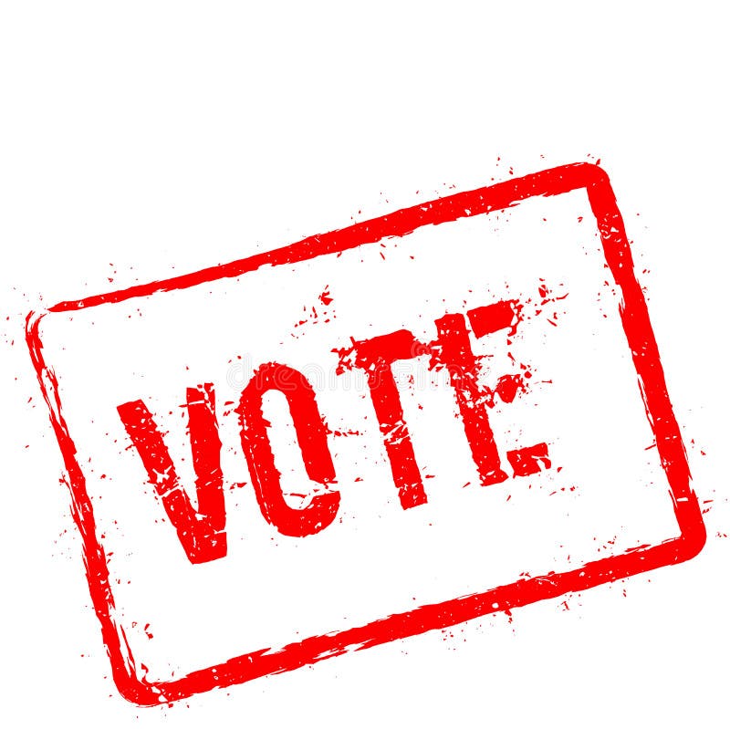 Vote Red Rubber Stamp Isolated on White. Stock Vector - Illustration of ...