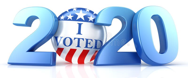 Vote 2020. Red, White, and Blue Voting Pin in 2020 with I Voted Text ...