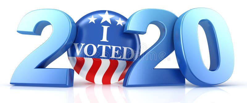 Vote 2020. Red, White, and Blue Voting Pin in 2020 with I Voted Text ...