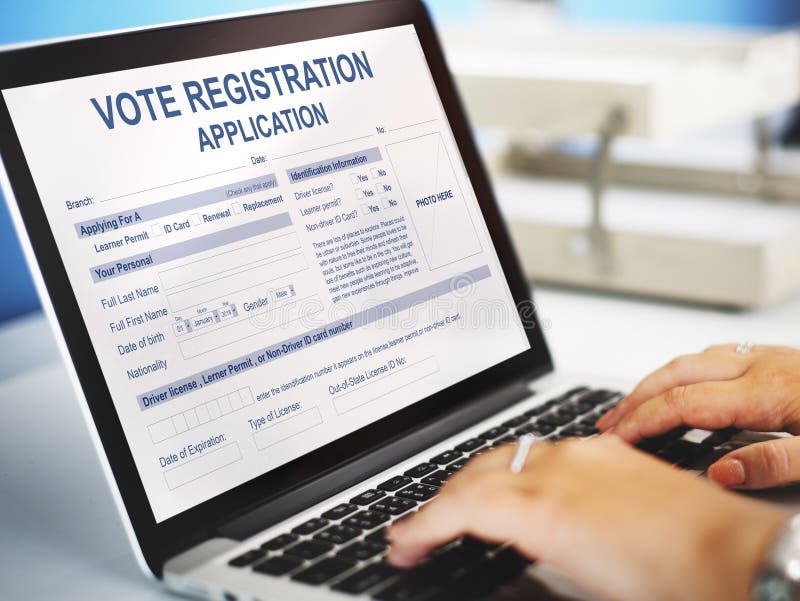 Vote Registration Application Election Concept Stock Image - Image of ...