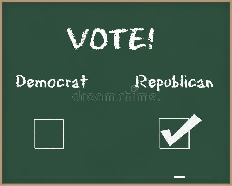 Vote Republican stock image. Image of liberal, blackboard - 4032053