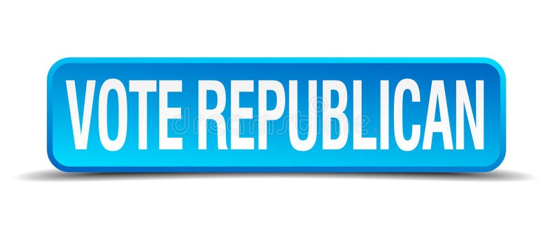 Vote republican button stock vector. Illustration of banner - 121128839