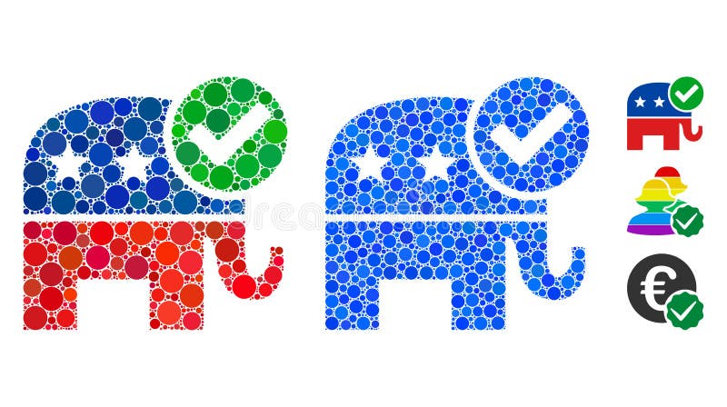 Vote Republican Composition Icon of Circle Dots Editorial Image ...