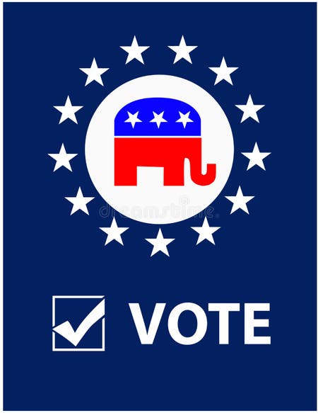 Vote Republican Placard editorial image. Illustration of banner - 26600475
