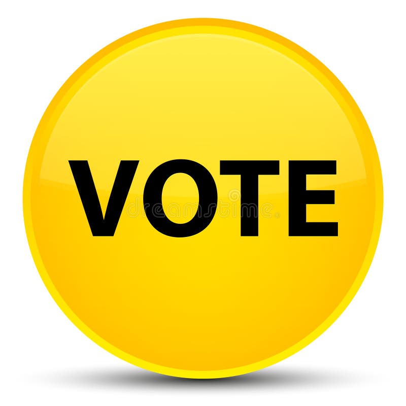 Vote Special Yellow Round Button Stock Illustration - Illustration of ...