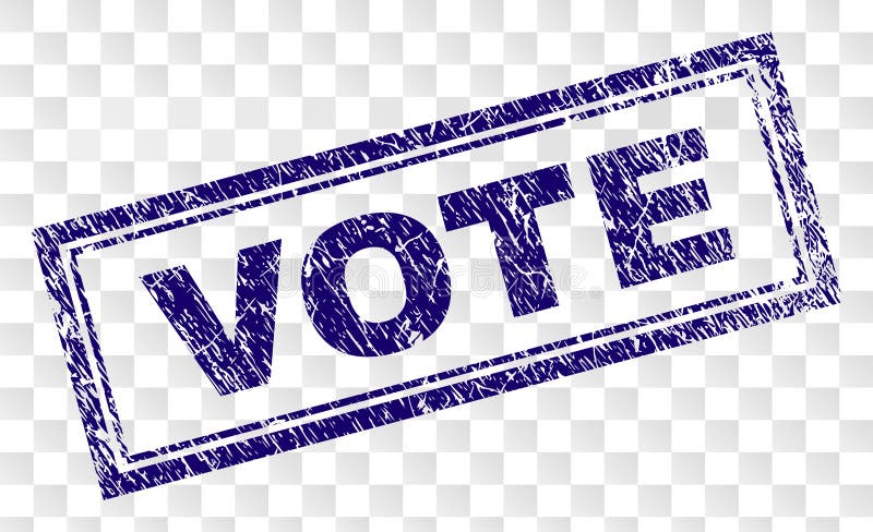 Scratched VOTE Rectangle Stamp Stock Vector - Illustration of print ...