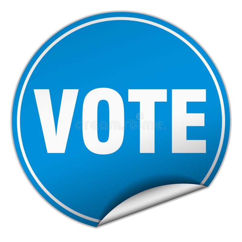 Vote sticker stock vector. Illustration of voting, sign - 121042019