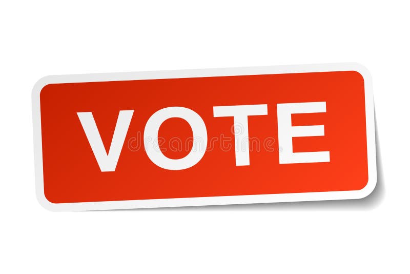Vote sticker stock vector. Illustration of voting, sign - 121042019