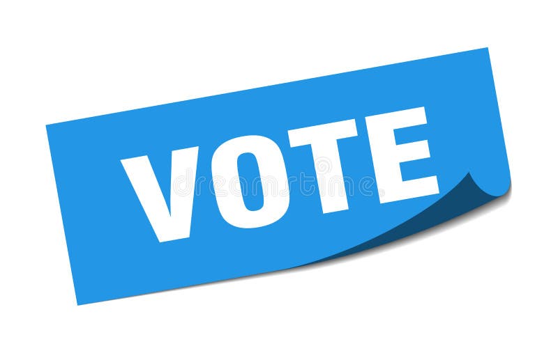 Vote sticker. stock vector. Illustration of sign, square - 154004354