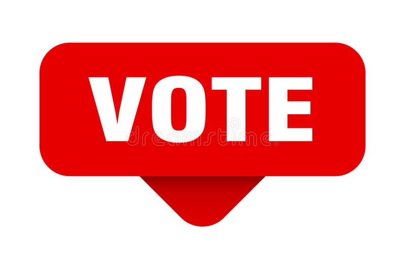 Vote Sticker. Vote Sign on Transparent Background Stock Vector ...