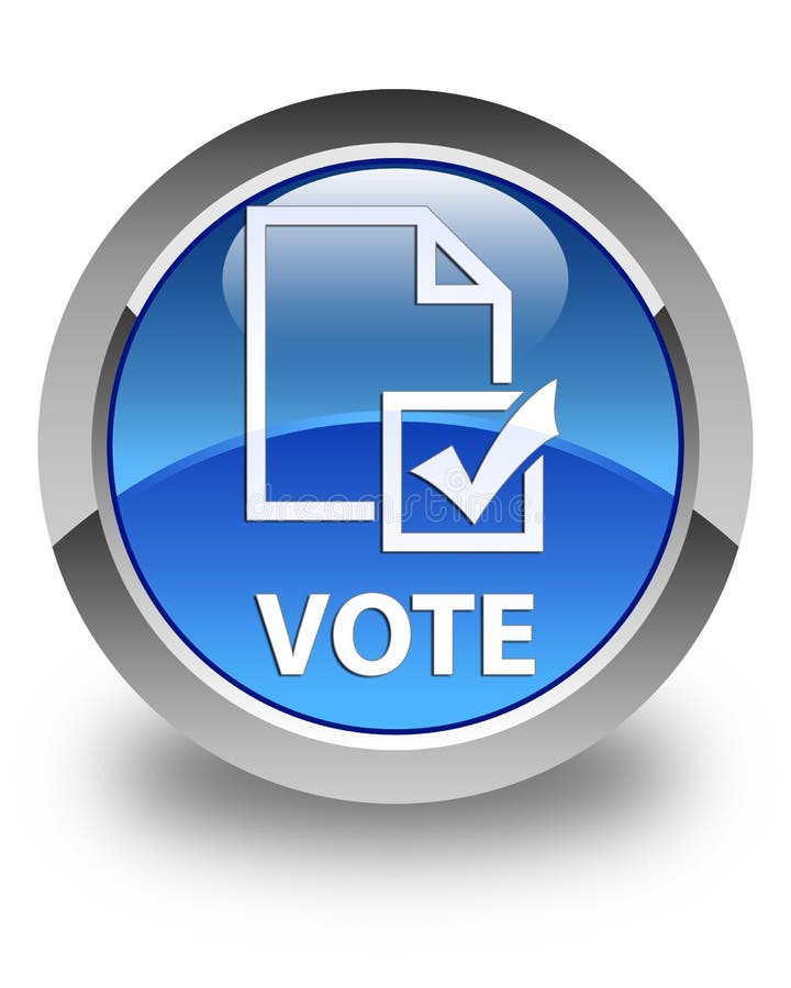 Vote (survey Icon) Glossy Blue Round Button Stock Illustration ...