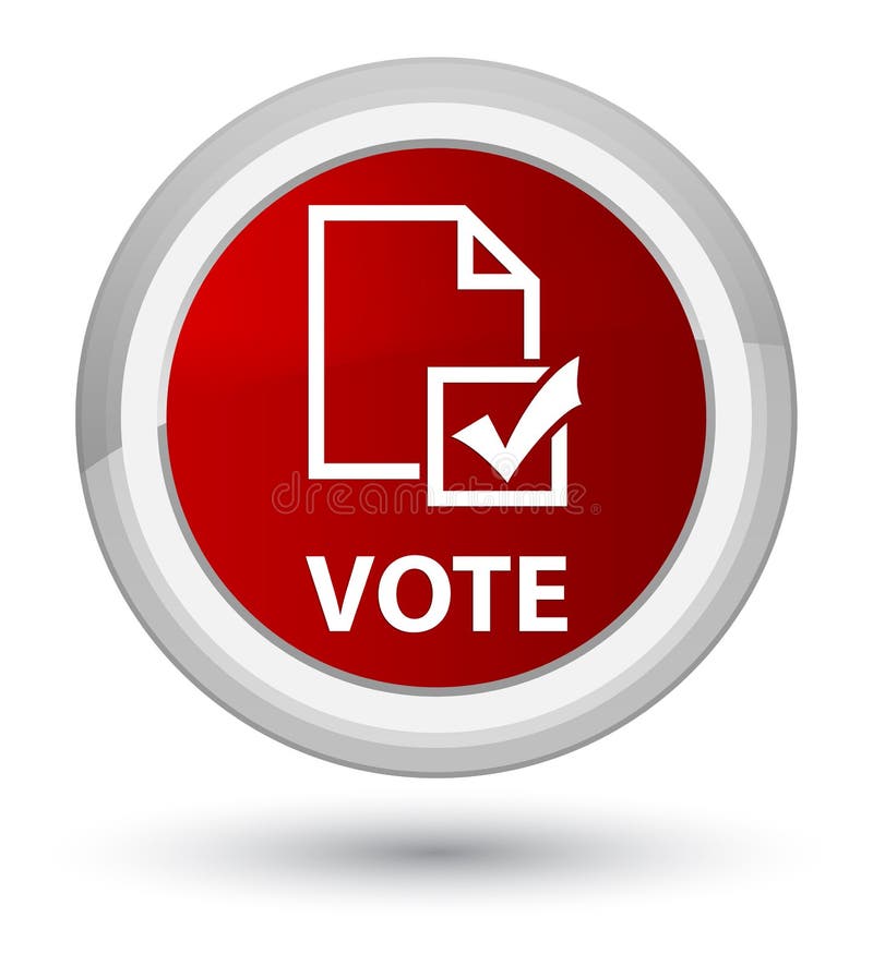 Vote (survey Icon) Prime Red Round Button Stock Illustration ...