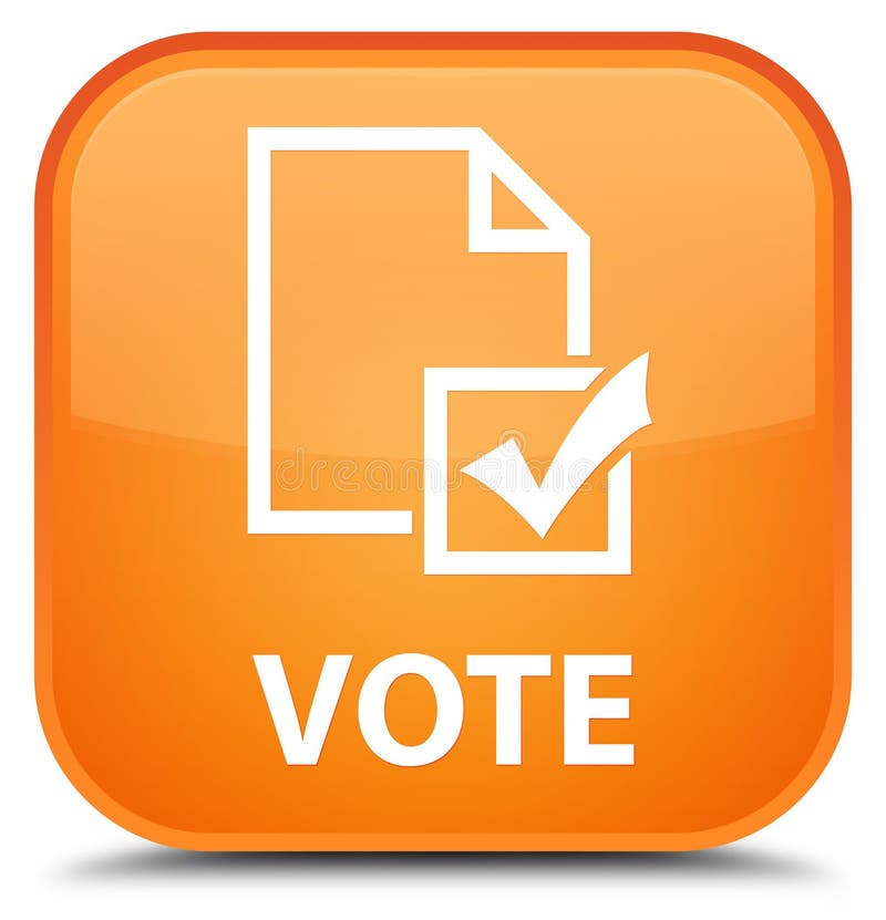 Vote (survey Icon) Special Orange Square Button Stock Illustration ...