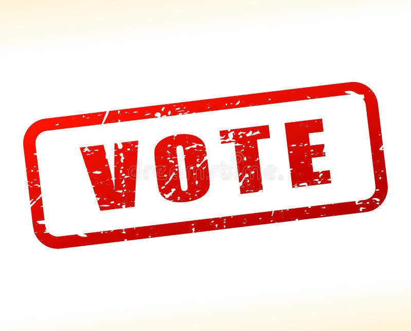 VOTE Text Wording on Laptop Display with USA Flag in Background. Stock ...