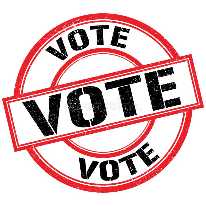 VOTE Text Written on Pink-black Stamp Sign Stock Illustration ...