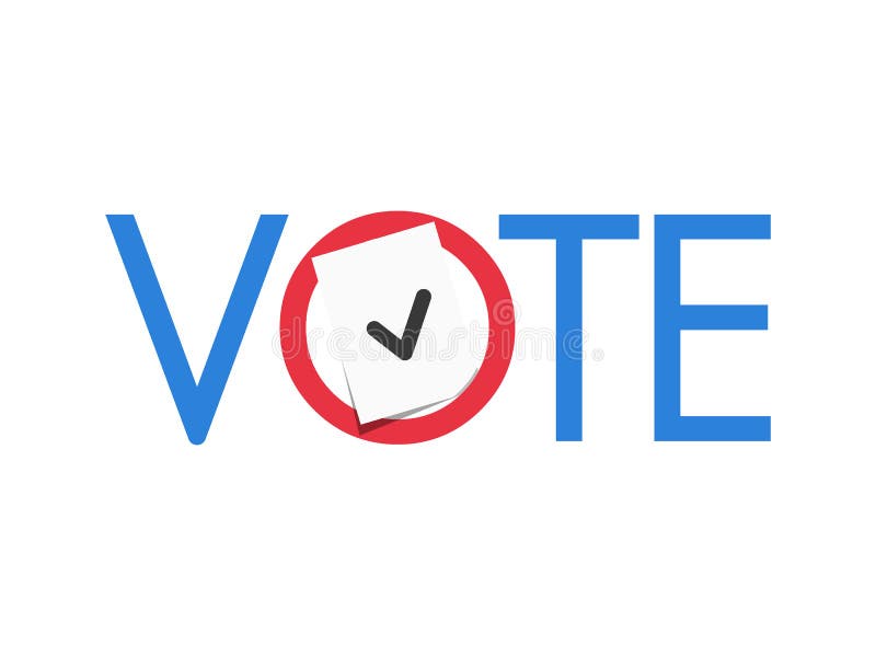 Vote Text. Vector Illustration Stock Vector - Illustration of political ...