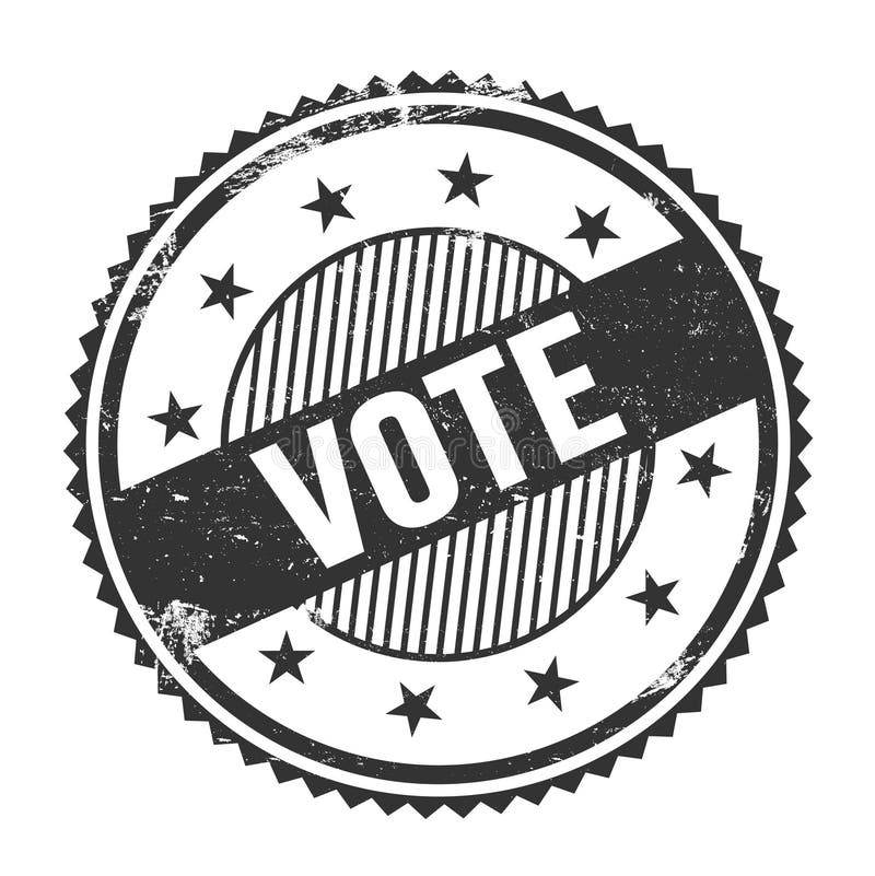 VOTE Text Written on Purple Violet Vintage Stamp Stock Illustration ...