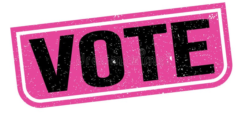 VOTE Text Written on Pink-black Stamp Sign Stock Illustration ...