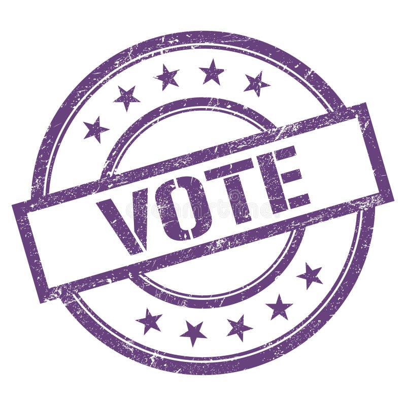 VOTE Text Written on Purple Violet Vintage Stamp Stock Illustration ...