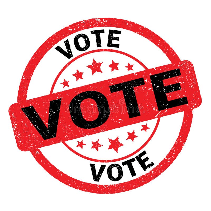 VOTE Text Written on Purple Violet Vintage Stamp Stock Illustration ...