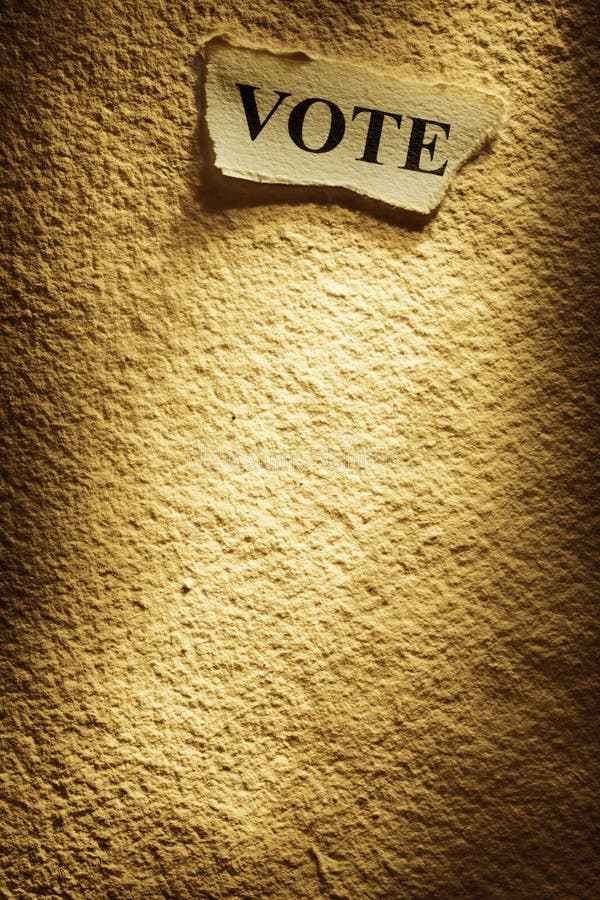 Vote on textured paper stock photo. Image of antique, papered - 5361948
