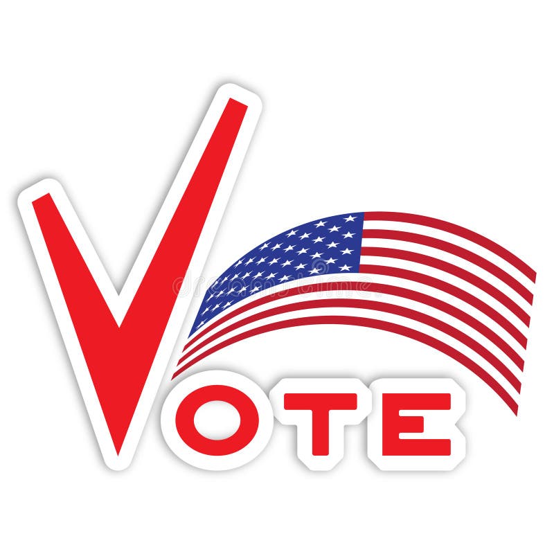 Vote for USA stock vector. Illustration of vote, flag - 21386173