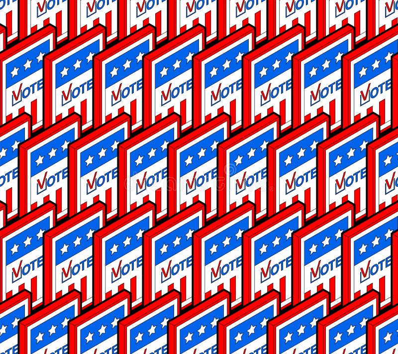 Vote USA Election Day Pattern Seamless. Vector Background Stock Vector ...