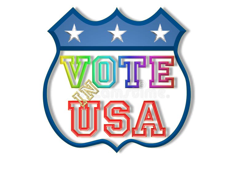 Vote in USA sign stock illustration. Illustration of element - 4290996