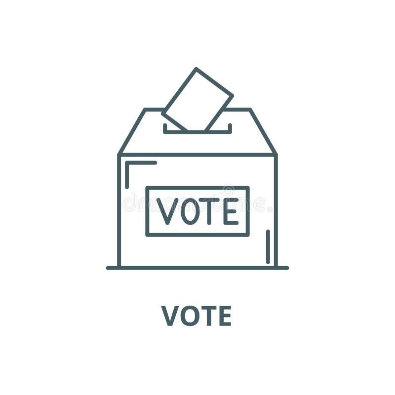 Vote, Voting, Elections, Poll Flat Line Illustration, Concept Vector ...