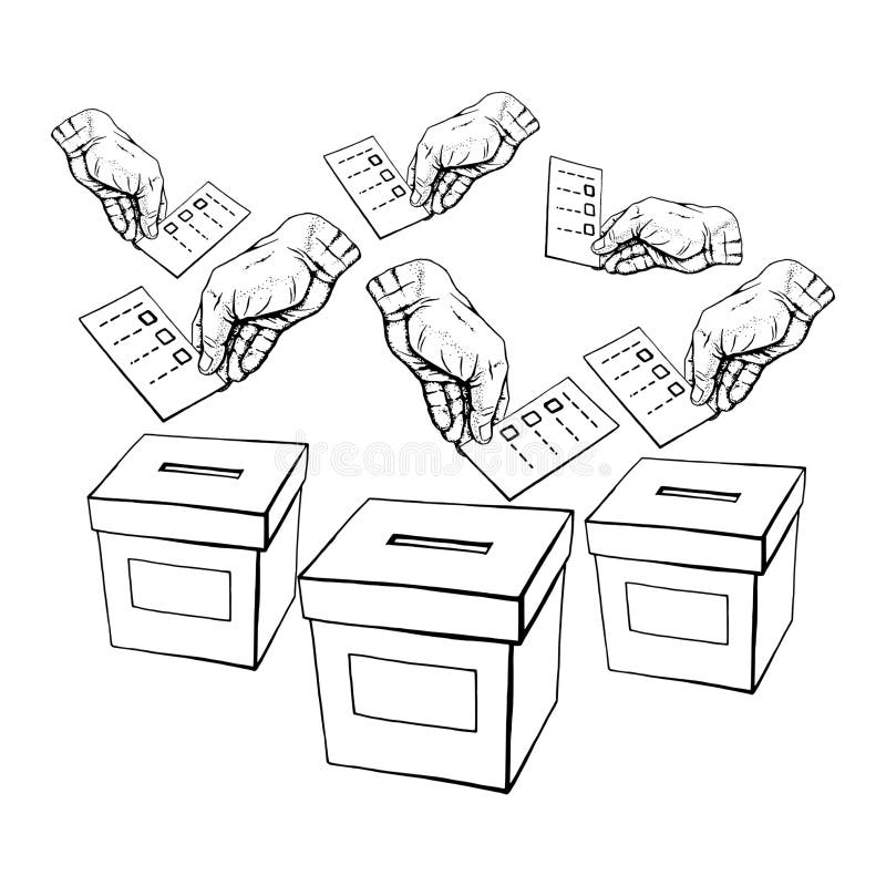 Vote or voting stock vector. Illustration of drawn, election - 53232994