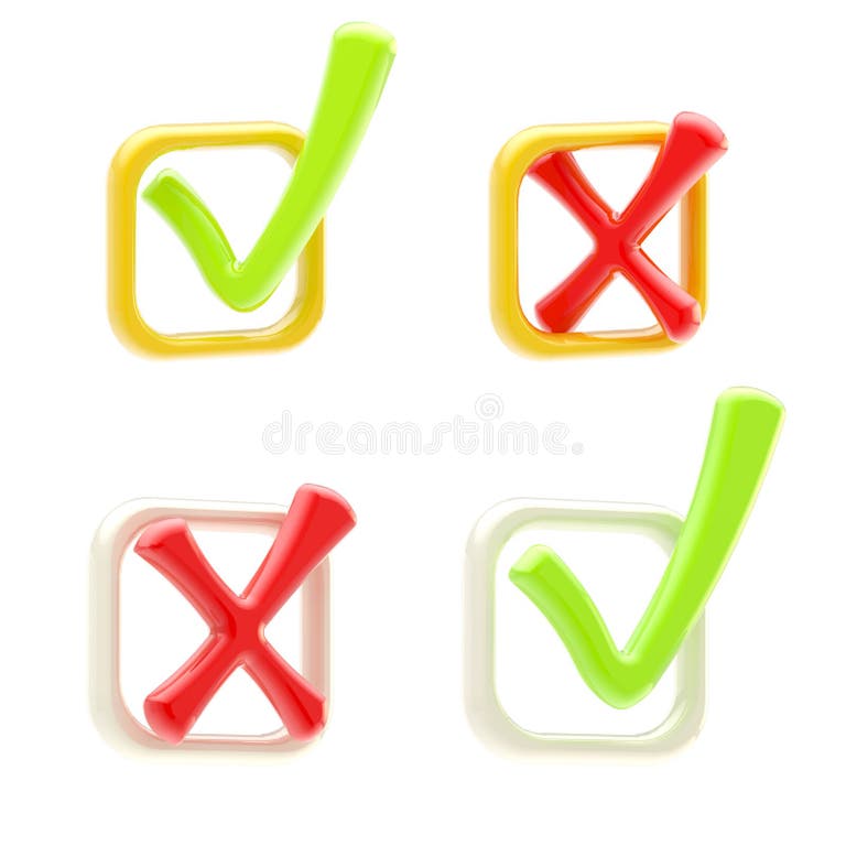 Vote and Voting: Set of Ticks Isolated Stock Illustration ...