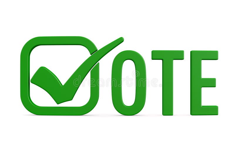 Vote on White Background. Isolated 3D Illustration Stock Illustration ...