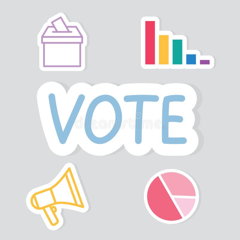 Vote Word with Checkmark Symbols, Check Mark Icon, Political Template ...