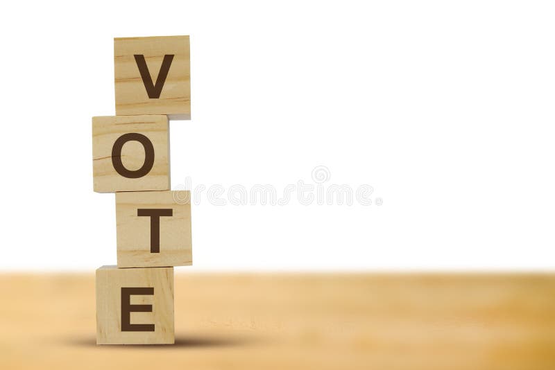 Vote on Word Letters Cube, Votes for the on White Background ...