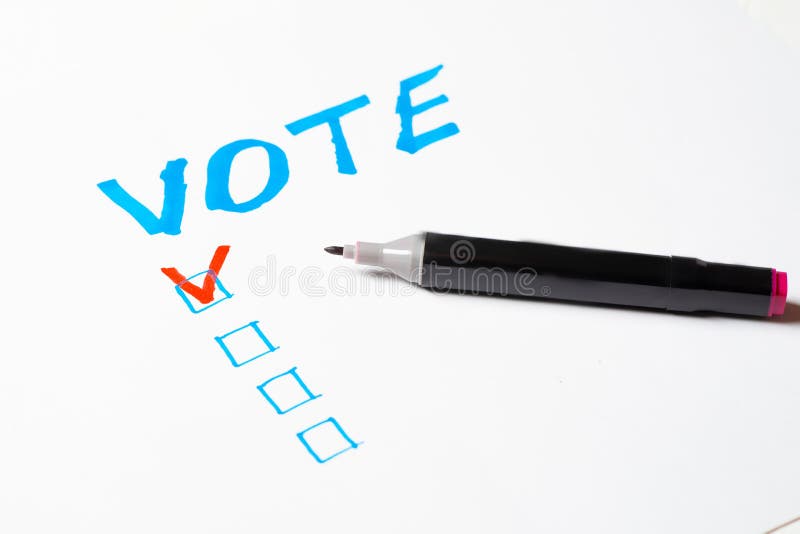 Vote Word on a White Background. Voting Concept Stock Photo - Image of ...